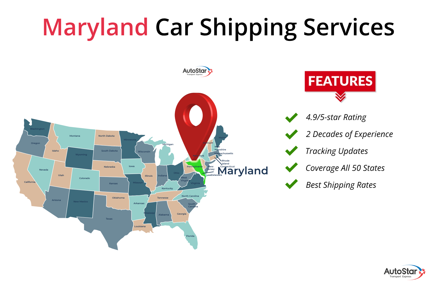 Maryland Car Shipping - Auto Transport Services